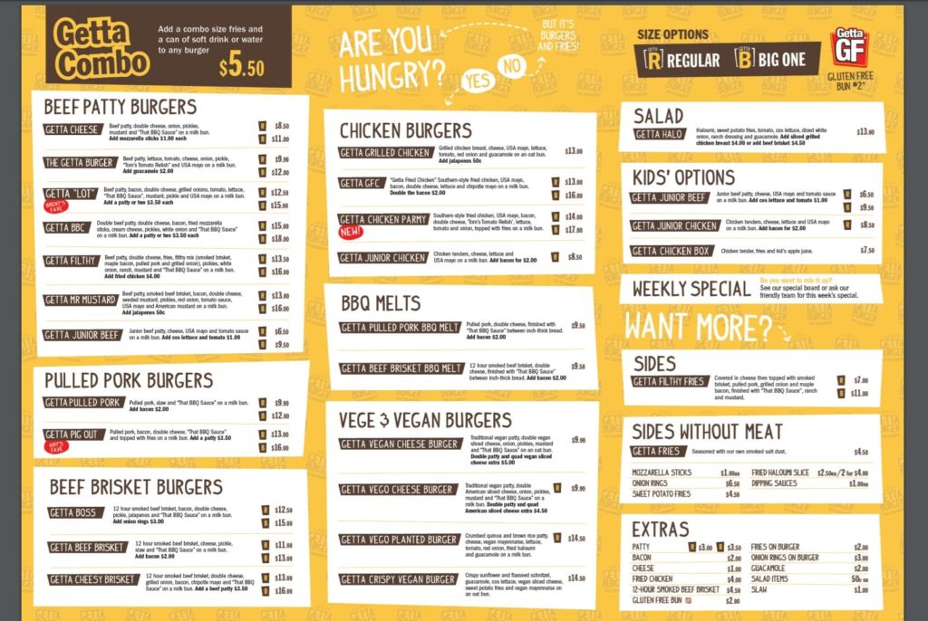 【ブリスベン】若者に人気のハンバーガー店「Getta Burger(ゲッタバーガー)」 | オレンジ日誌